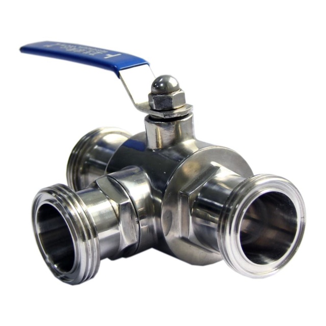 Sanitary 3-way thread Ball Valve