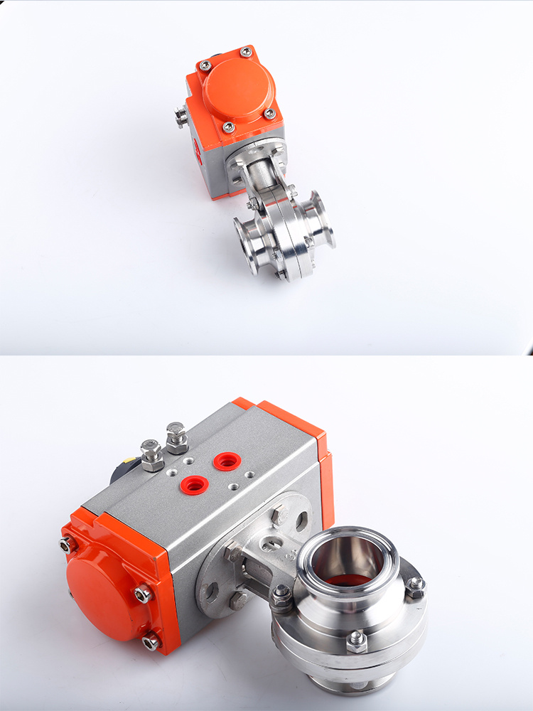 Sanitary Pneumatic Tri Clamp Butterfly Valve